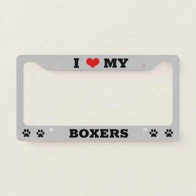 Boxer Dog Breed Licence Plate Frame | Zazzle