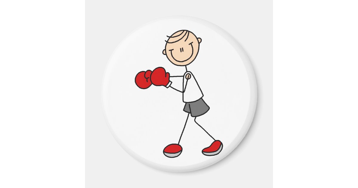Boxing Stick Figure Magnet | Zazzle