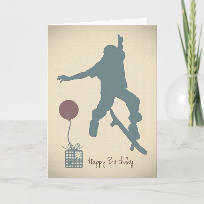 Boy Skateboarding Birthday Card | Zazzle.co.uk