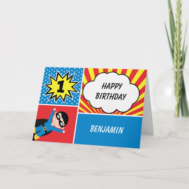 Superhero Birthday Cards | Zazzle UK