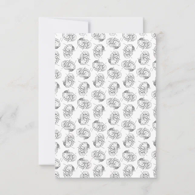 Brain Diagrams Vintage Art CUSTOM BACKGROUND COLOR Thank You Card | Zazzle