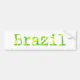 Brazil Green and Yellow Font Bumper Sticker | Zazzle