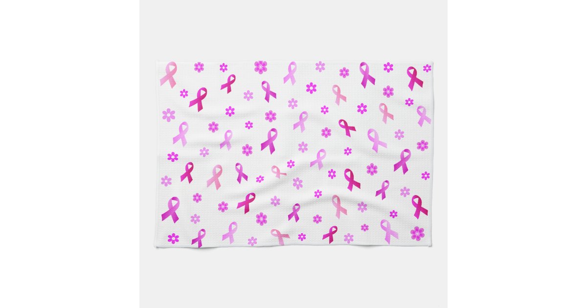 Breast Cancer Pink Ribbon Tea Towel | Zazzle