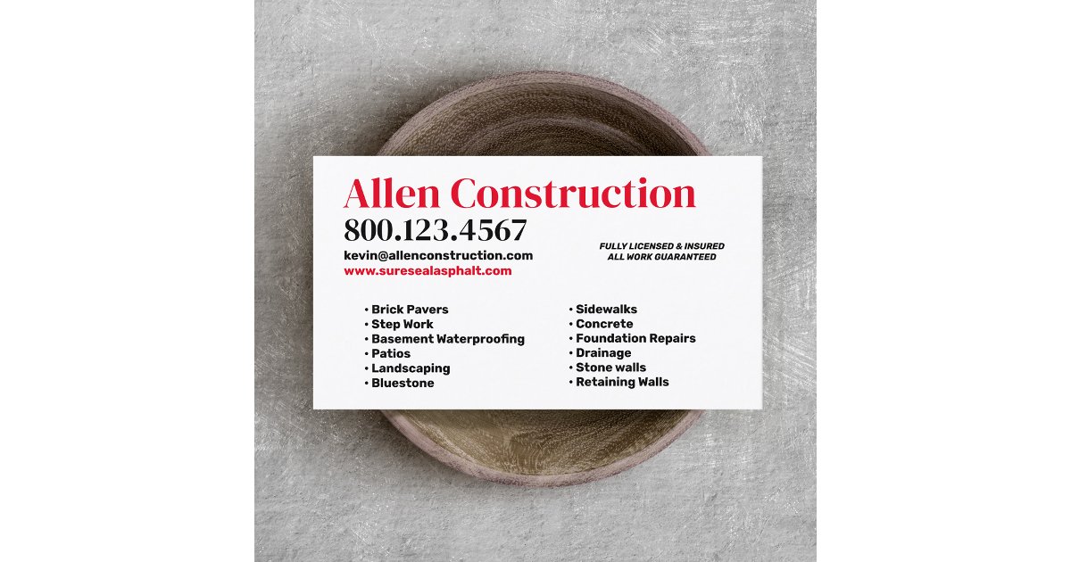 Brick Pavers Driveway & Patios Business Card | Zazzle