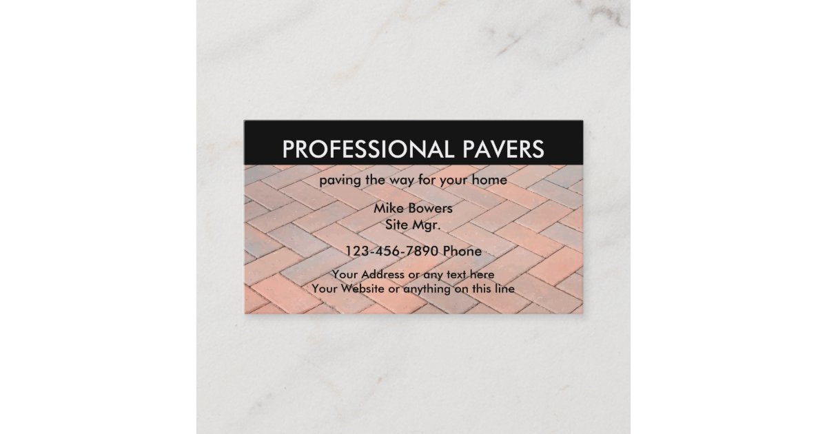 Brick Paving Business Cards | Zazzle