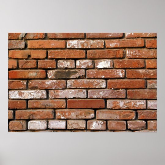 Brick Wall Background Poster | Zazzle.co.uk