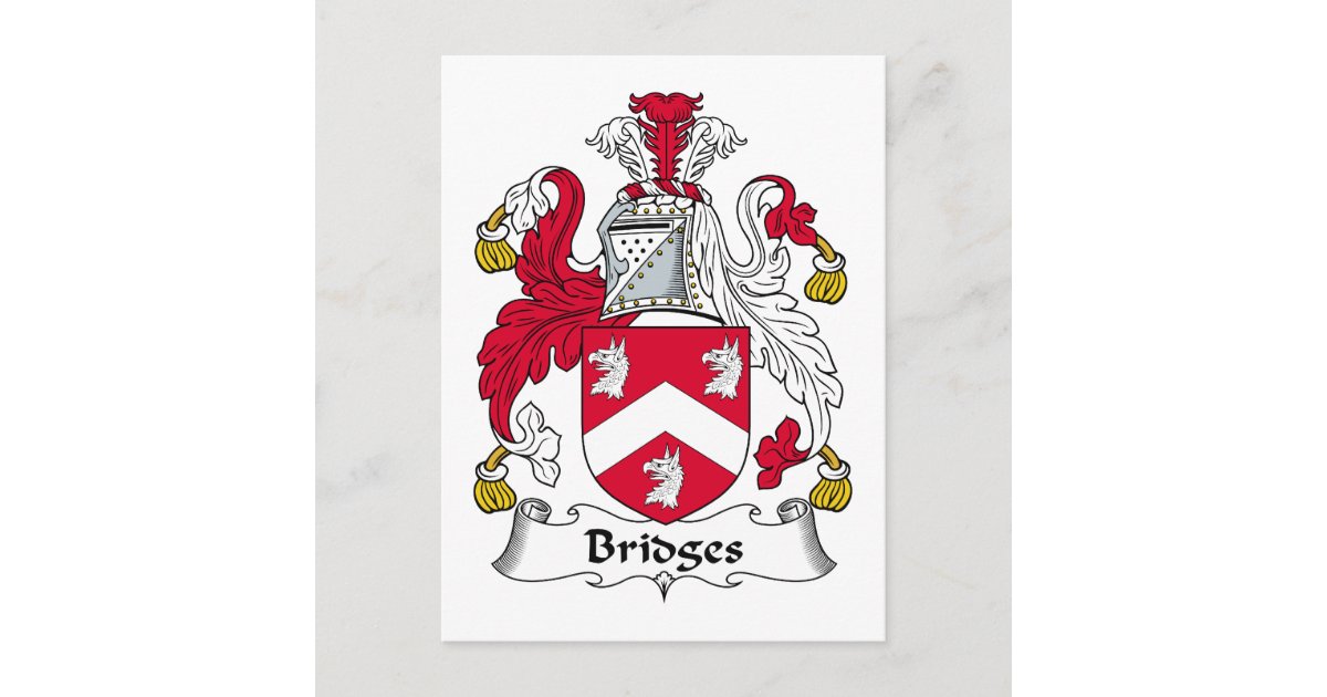 Bridges Family Crest Postcard | Zazzle
