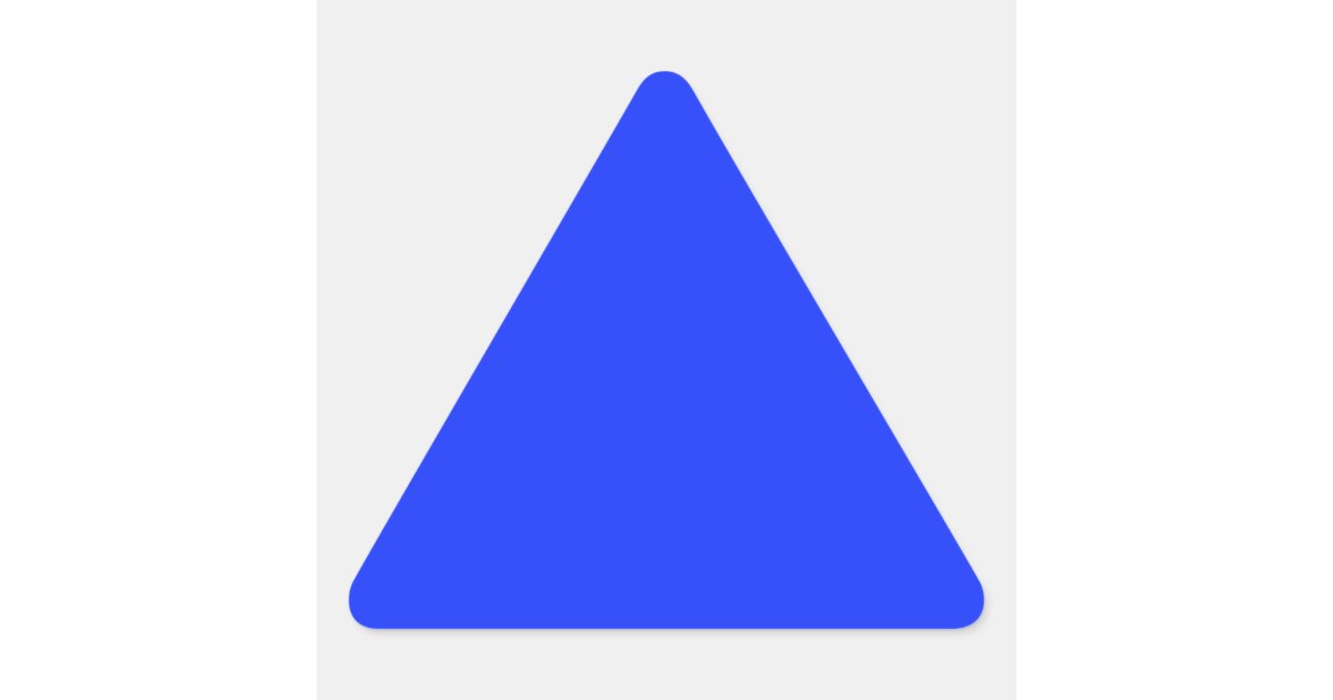 Bright Blue Triangle Sticker | Zazzle