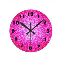 Pink Wall Clocks | Zazzle UK
