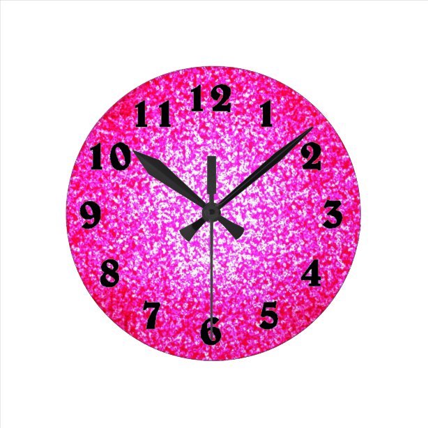Pink Wall Clocks | Zazzle UK