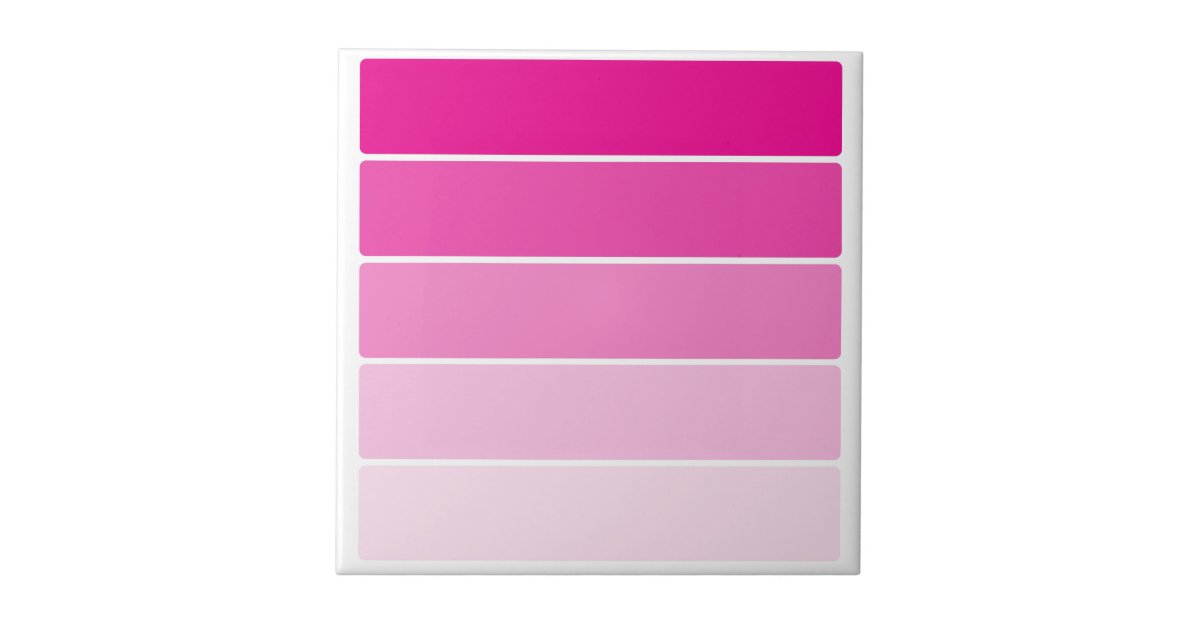 Bright Pink Paint Samples Tile | Zazzle