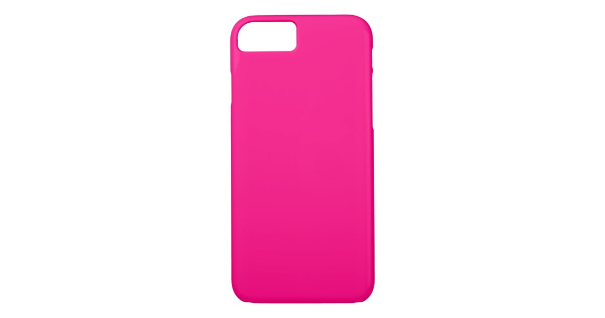 Bright Pink Rose hex code FF007F Case-Mate iPhone Case | Zazzle