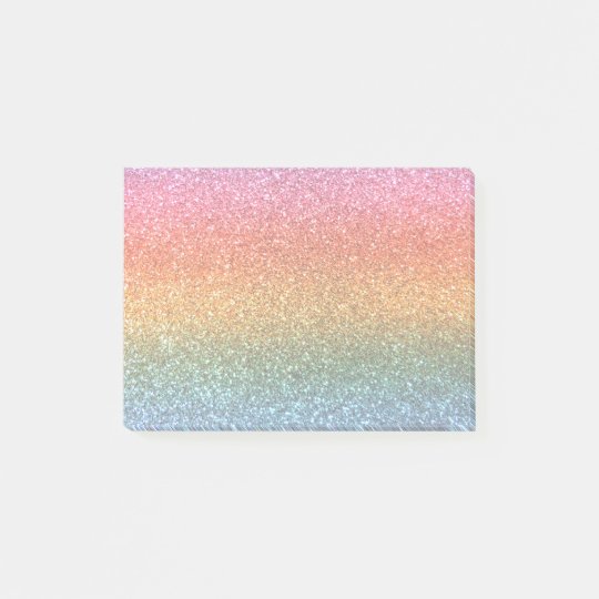 Bright rainbow glitter post-it notes | Zazzle.co.uk