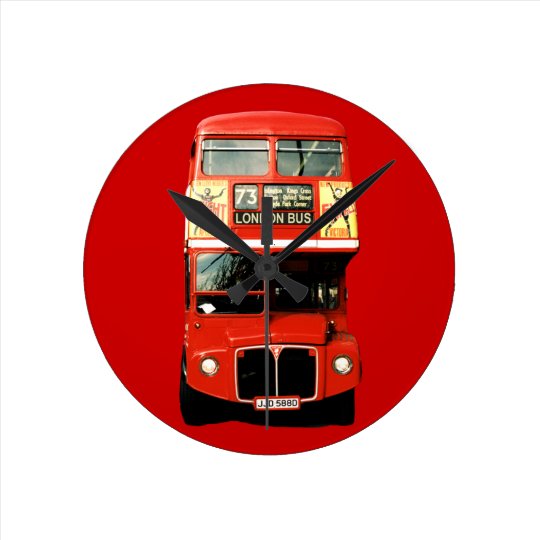 Bright Red London Bus Clock | Zazzle.co.uk