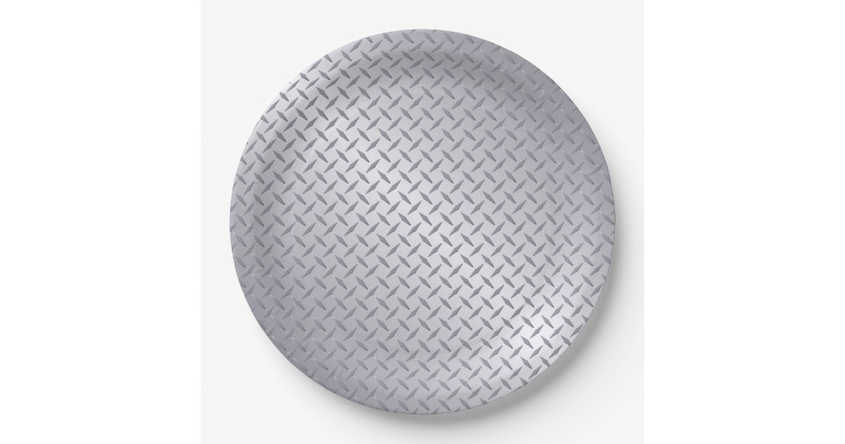 Bright Steel Diamond Plate Look | Zazzle