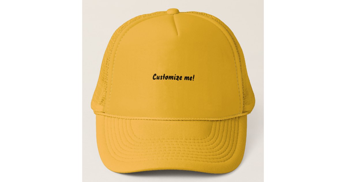 Bright yellow baseball hat | Zazzle