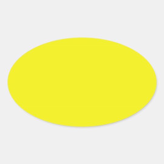 Bright Yellow Oval Sticker | Zazzle.co.uk