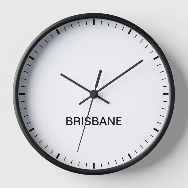Brisbane Australian Time Zone Newsroom Style Clock | Zazzle