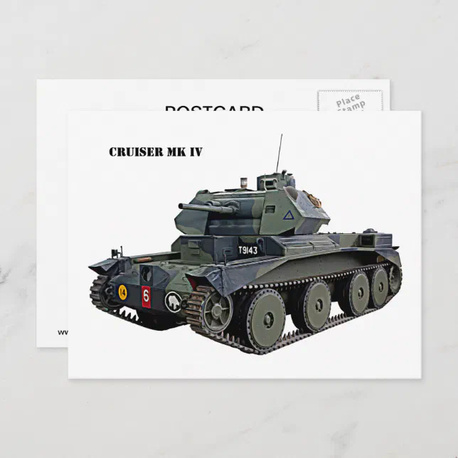 British Cruiser Mk IV Tank Postcard | Zazzle