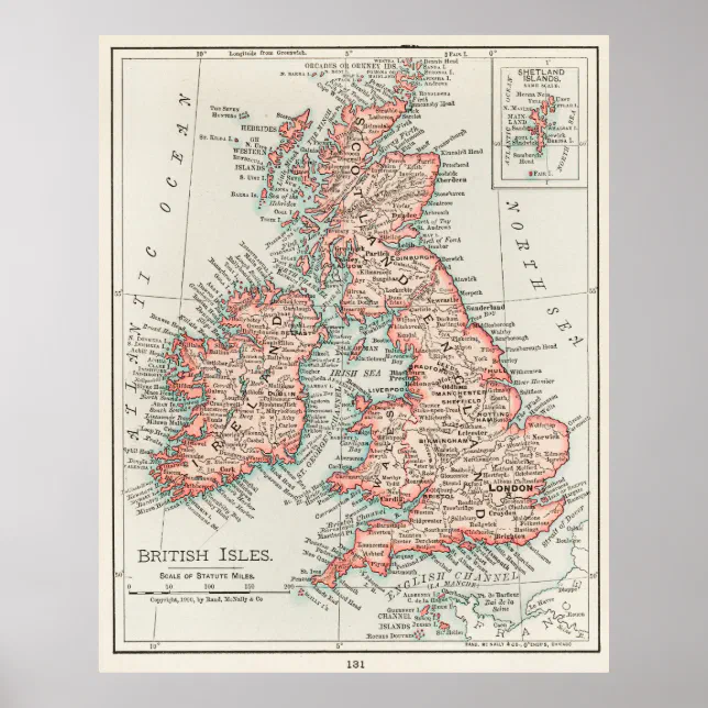 British Isles Map Poster | Zazzle
