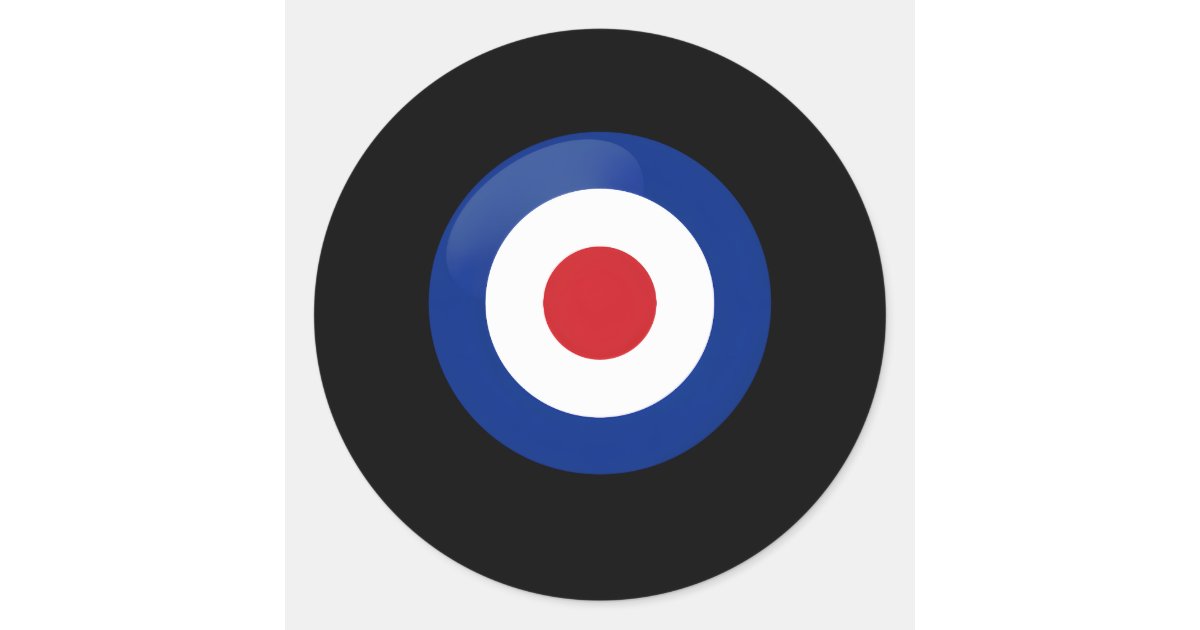 British Raf Mod Bullseye Symbol Roundel Target Classic Round Sticker ...