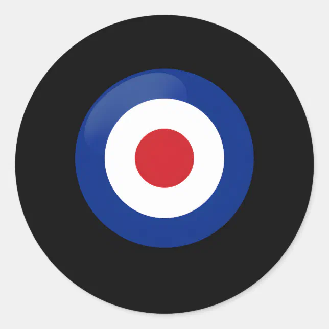 British Raf Mod Bullseye Symbol Roundel Target Classic Round Sticker ...