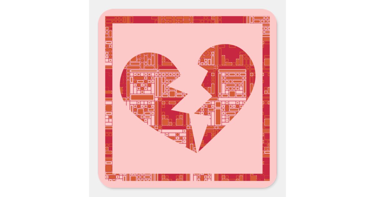 Broken heart puzzle Sticker | Zazzle