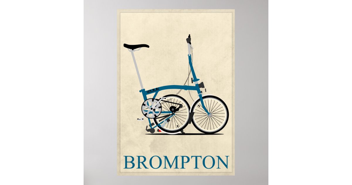 Brompton Folding Bike Poster | Zazzle