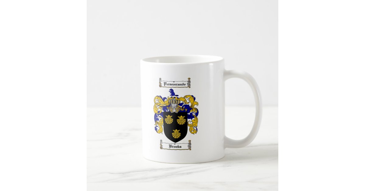 BROOKS FAMILY CREST - BROOKS COAT OF ARMS COFFEE MUG | Zazzle