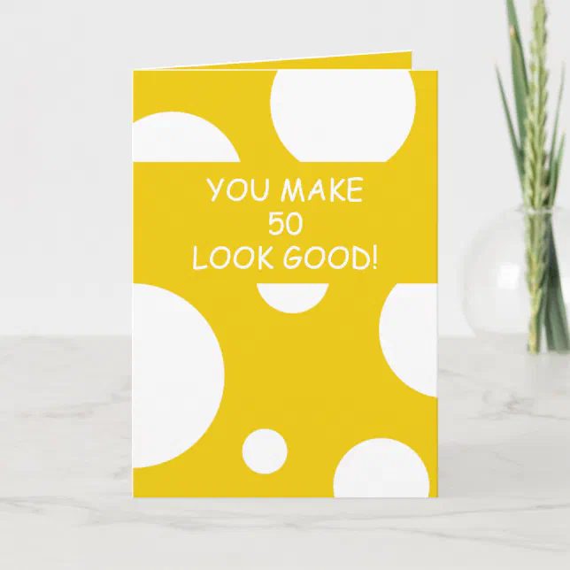 Brother Joke Yellow Personalised Bro 50th Birthday Card | Zazzle