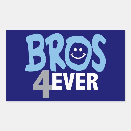 Brothers Forever Rectangular Sticker | Zazzle.co.uk