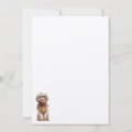 Brown Cavapoo puppy Wedding Calligraphy Invitation | Zazzle
