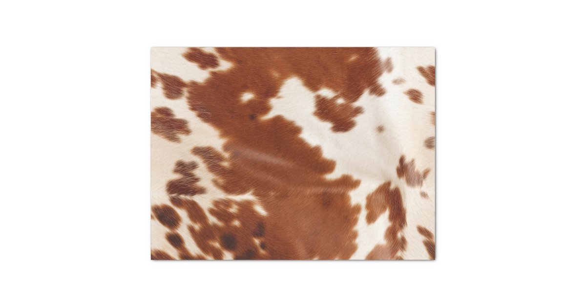 Brown White Cowhide Tissue Paper | Zazzle