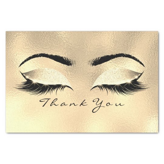 Browns Gold Glitter Thank You Eyes Lashes Tissue Paper | Zazzle.co.uk