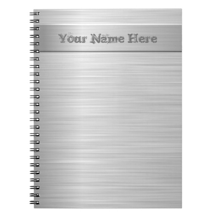 Brushed Steel Effect - Notepad Notebook | Zazzle.co.uk