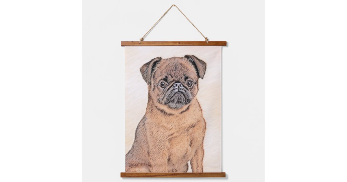 Brussels Griffon Smooth Painting Original Dog Art Hanging Tapestry | Zazzle