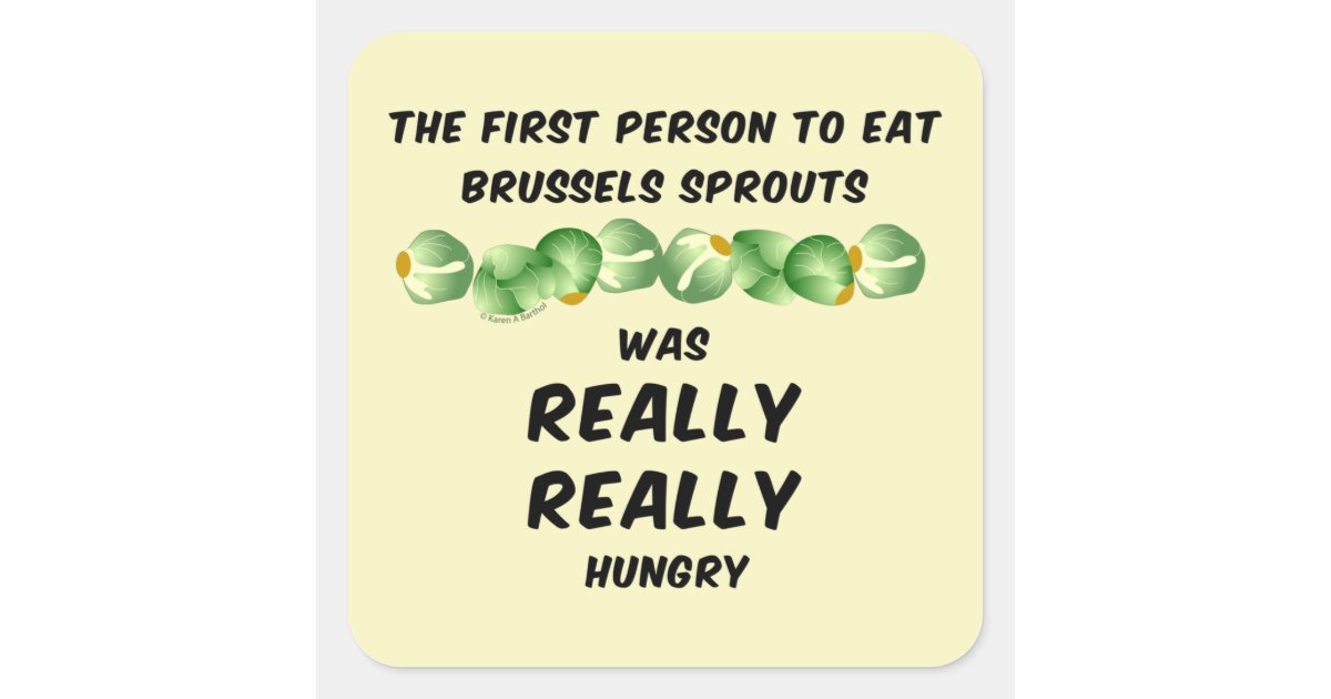 Brussels Sprouts Square Sticker | Zazzle