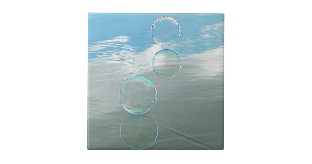 Bubble, Blue Tile | Zazzle