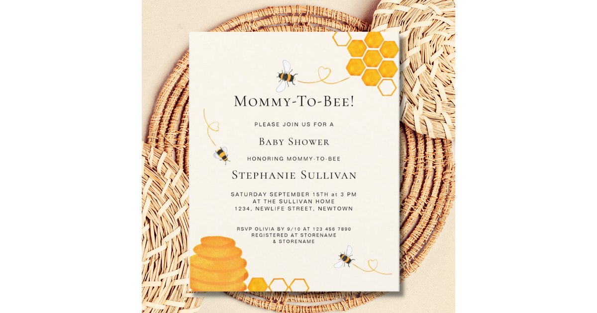 Budget Bee Baby Shower Invitation | Zazzle