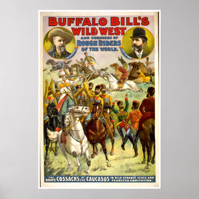 Buffalo Bill Wild West VINTAGE POSTER | Zazzle
