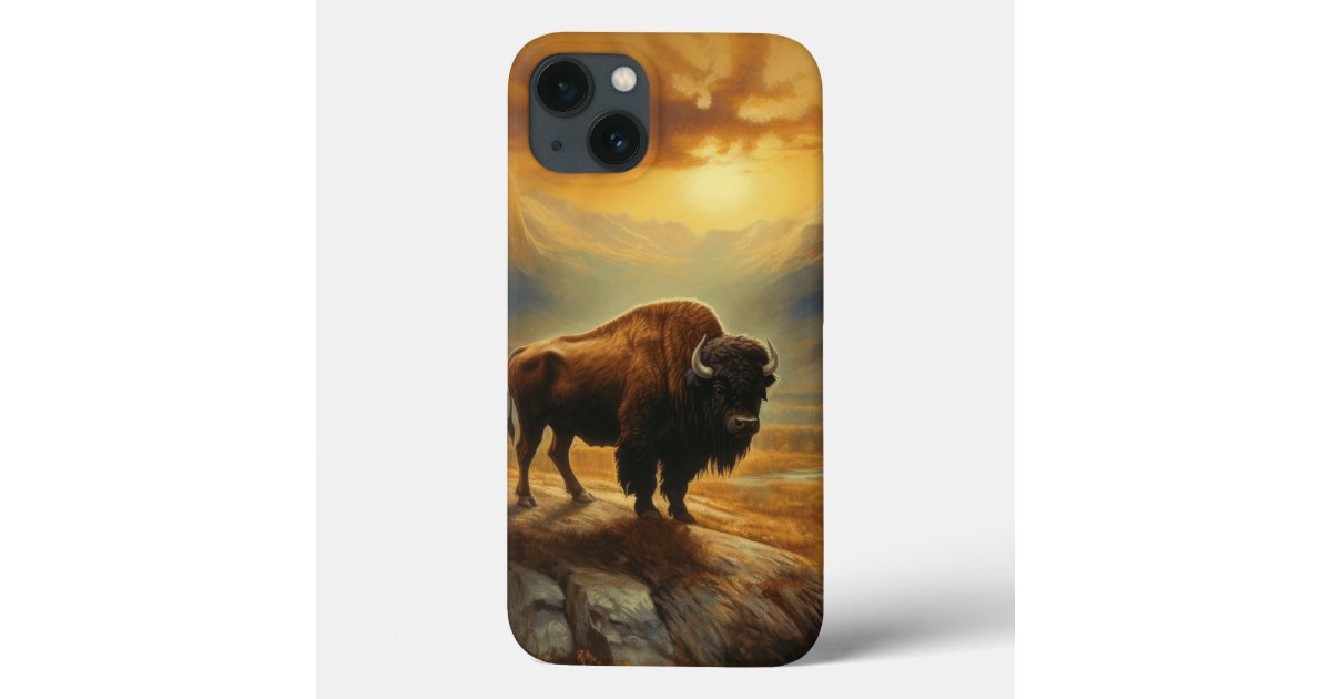 Buffalo Bison Sunset Silhouette Case-Mate iPhone Case | Zazzle