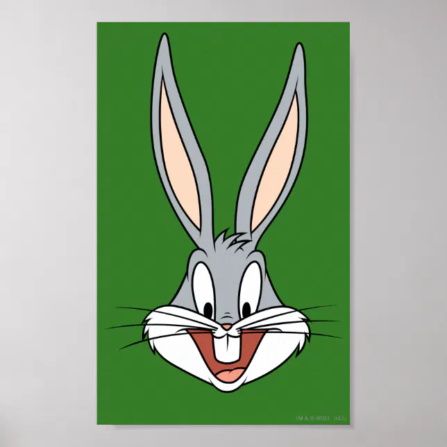 BUGS BUNNY™ Smiling Face Poster | Zazzle