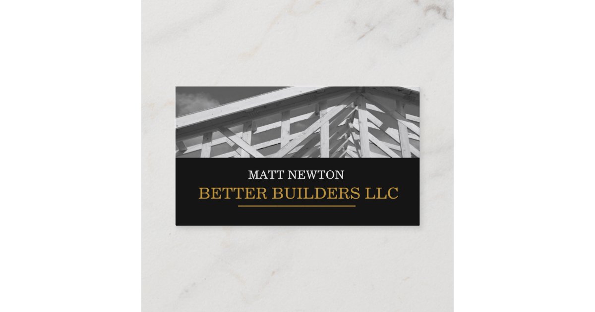 Builder Architect Contractor Construction Business Card | Zazzle