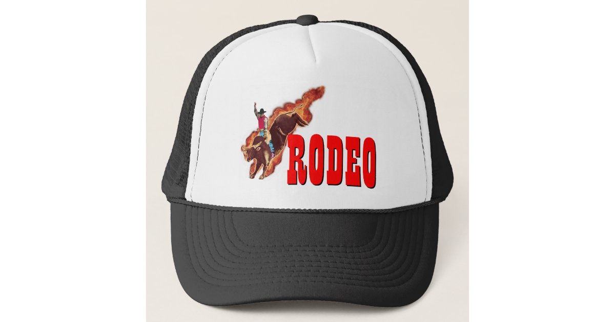 Bull riding rodeo cap | Zazzle