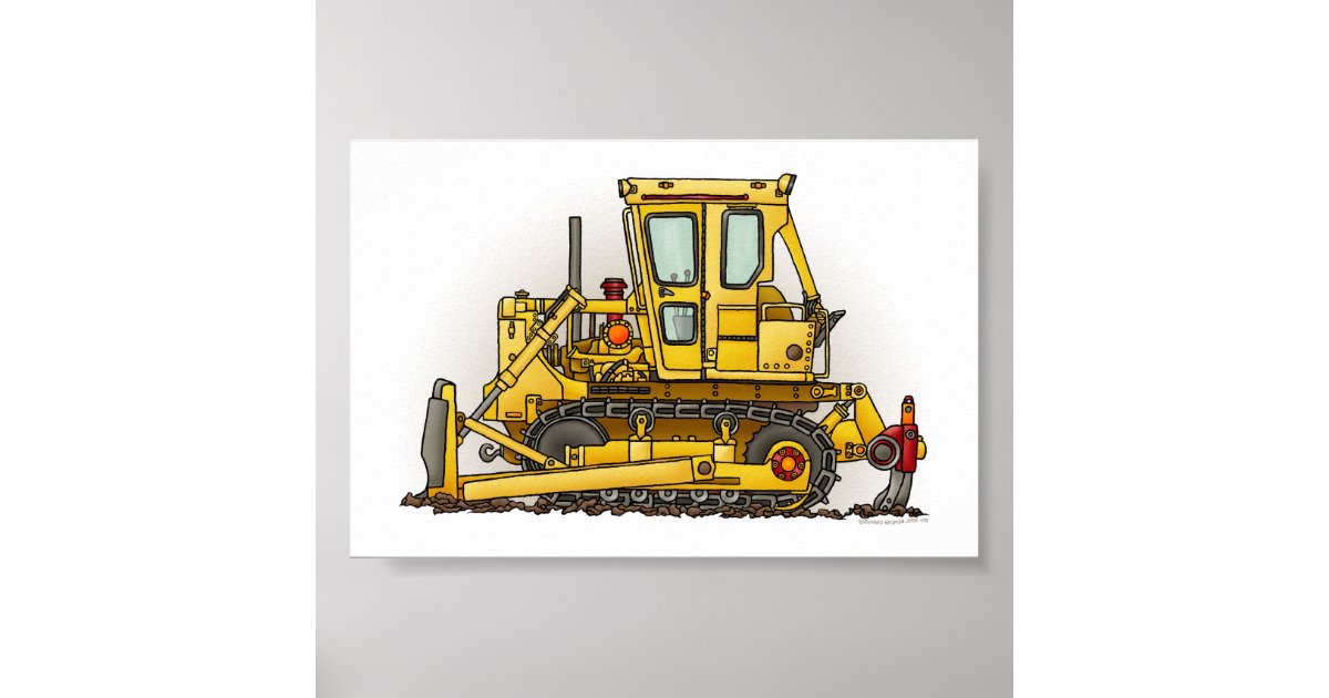 Bulldozer Dozer Poster | Zazzle