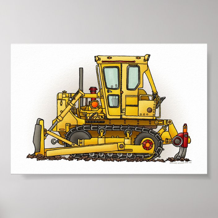 Bulldozer Dozer Poster | Zazzle.co.uk