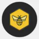Bumblebee illustration classic round sticker | Zazzle