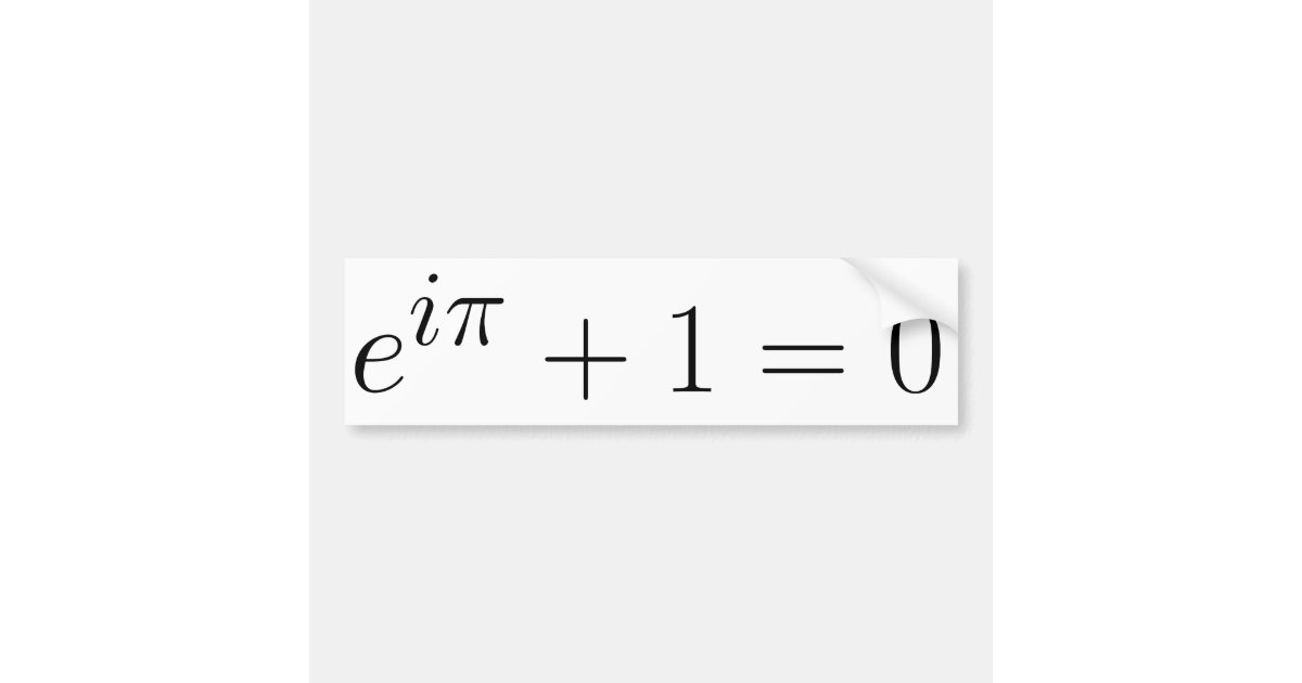 Bumper sticker, Euler equation Bumper Sticker | Zazzle