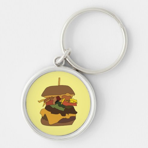 Burger Key Rings & Keychains | Zazzle UK