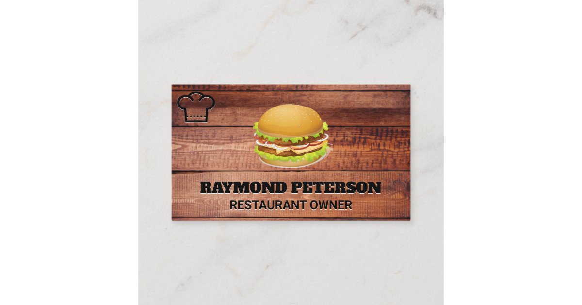 Burger | Restaurant Business Card | Zazzle